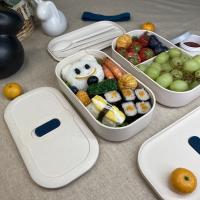 China Dual Tier Leak Proof High Capacity Kids Bento Box with Cutlery TF109 for sale