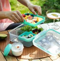 China 296g Microwavable Customized BPA Free Food Grade Salad Container Set for Fridge Storage for sale