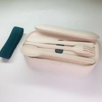 China Food Grade Lunch Box with Cutlery Spoon Fork Knife Custom and Reusable for sale