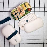 China Food Grade Lunch Box with Cutlery Spoon Fork Knife Custom and Reusable for sale