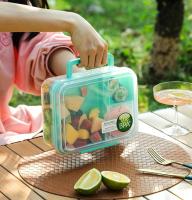 China 296g Microwavable Customized BPA Free Food Grade Salad Container Set for Fridge Storage for sale