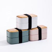 China T119A  Eco Friendly Bamboo Yumbox with Leakproof  Cutlery 201*125*125mm for sale