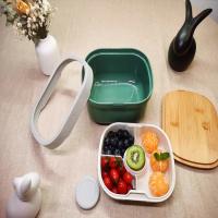 China On the Go Colorful Large Capacity Plastic Customization 2 in 1 Mixing Salad Bowl for sale