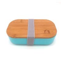 China Pink 1-Layer Bamboo Lid Custom Eco Fridge Plastic Food Grade Bento Lunch Box for Kids for sale
