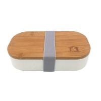 China Pink 1-Layer Bamboo Lid Custom Eco Fridge Plastic Food Grade Bento Lunch Box for Kids for sale