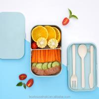 China Microwavable Lunch Box Eco Bamboo Fiber Plastic for Adults and Teenagers for sale