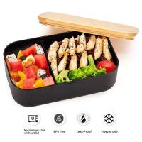 China 280g BPA-free Natural Bamboo Lid Fridge and Dishwasher Custom Lunch Box Food Containers for sale