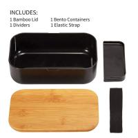 China 280g BPA-free Natural Bamboo Lid Fridge and Dishwasher Custom Lunch Box Food Containers for sale