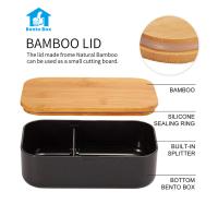 China Pattern BPA Free 1000ml On-the-Go Bamboo Eco Lunch Container for Children for sale