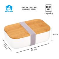 China Pattern BPA Free 1000ml On-the-Go Bamboo Eco Lunch Container for Children for sale
