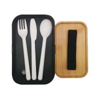 China Leak-proof BPA Free Bento Lunch Box One Layer Eco-Friendly Food Container with Cutlery for sale