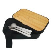 China Leak-proof BPA Free Bento Lunch Box One Layer Eco-Friendly Food Container with Cutlery for sale