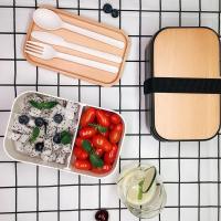 China Leak-proof BPA Free Bento Lunch Box One Layer Eco-Friendly Food Container with Cutlery for sale