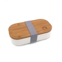 China 600ml Capacity BPA-Free Custom Food Container with Bamboo Lid and Cutlery for sale