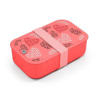 China Large Capacity 1000ml Blue Rectangle BPA Free Food Container with Movable Divider for sale