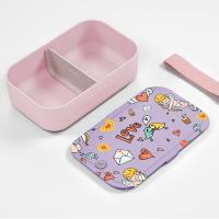 China Large Capacity 1000ml Blue Rectangle BPA Free Food Container with Movable Divider for sale