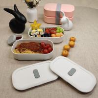 China 1200ml Custom Logo Eco PP Lunchbox BPA Free Double Decker Portable for Kids and Adults for sale