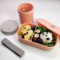 China Leak-proof On-the-go Lunch Bento Box with Adjustable Divider and Customized Logo for sale