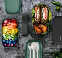 China T119 Banana Leaf  Microwave-Safe Bento Lunch Box  201*125*125 mm for sale