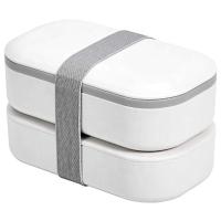 China 332g Double Layer Cutlery Bento Box BPA Free and Microwavable Suitable for Kids' Lunch for sale