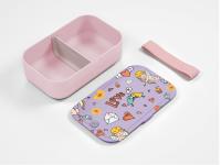 China Blue BPA Free Bento Cakes Package Boxes with Customized Logo and Microwaveable PP Lid for sale