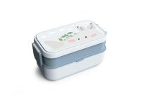 China Customized Logo Rectangle Lunch Box with Eco-Friendly PP Plastic and Bamboo Fiber for sale
