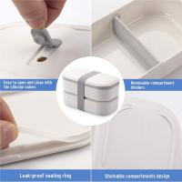China Food BPA Free Eco Friendly Microwavable 2-layer Insulated Bento Boxes for Adults and Kids for sale