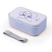 China 267g Eco Friendly BPA Free  1000ml Customized Plastic Lunch Box with Cutlery and Divider for sale