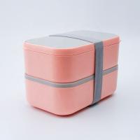 China 2-Layer Fridge Food Container 2000ml Plastic Bento Lunch Box with  Print for sale