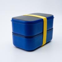 China 2-Layer Fridge Food Container 2000ml Plastic Bento Lunch Box with  Print for sale