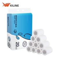 China Hygienic Soft Convenient 50gsm Bathroom Rolls Tissue Toilet Paper for sale