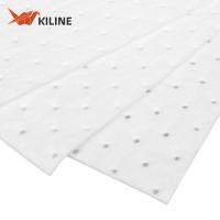 China Custom Logo White Oil Absorbent Pads Heavyweight Oil Only Absorbent Mats for sale