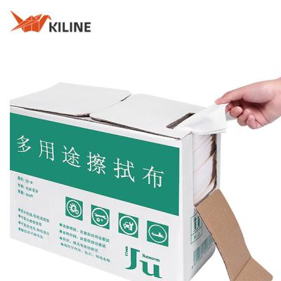 China 73gsm White Viscose Polyester Reusable Cleaning Cloth 300x350mm for sale