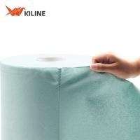 China Jumbo Roll Green Color Industrial Strength Nonwoven Cleaning Wipes for sale