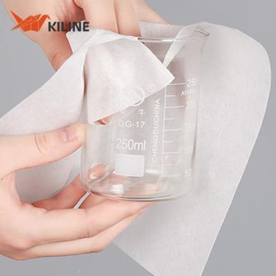 China 73gsm Polyester Viscose Sensitive Surface Wiping Towels 300x350mm for sale