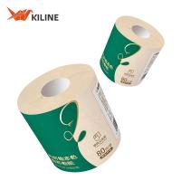 China 4 Ply Unbleached Bamboo Toilet Paper Roll Brown 100gsm for sale
