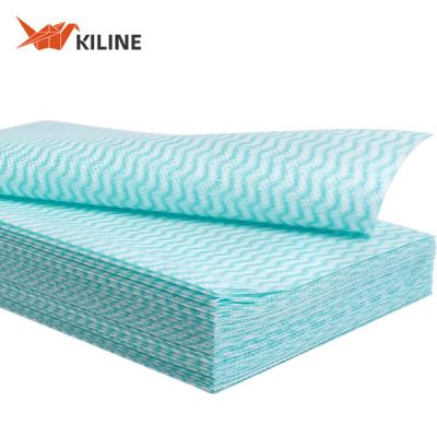 China Reusable Viscose Color 80gsm Food Grade Coded Kitchen Cleaning Wipes for sale