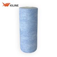 China KILINE Custom Blue Disposable Dish Roll Wood Pulp And PP Kitchen Wiping Cloth for sale