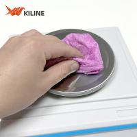 China Purple Disposable Dish Washing Cloths In Roll Wood Pulp And PP Dusting Cloths 55gsm for sale