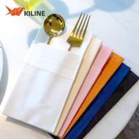 China Multicolor Disposable Pocket Paper Towels 420x420mm 65gsm 100 Sheets for sale