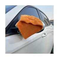 China 40x40cm 500gsm Microfiber Car Drying Towel Edgeless Coral Fleece for sale