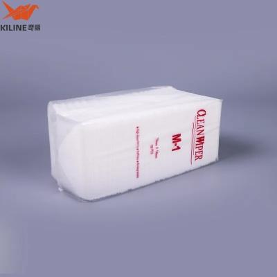 China Polyester M-3 Lint Free Clean Nonwoven Cleanroom Cleaning Wipers Clean Room Wiper for sale