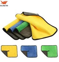 China Large Coral Fleece Car Towel Thick Microfiber Car Towel Non-Abrasive for sale