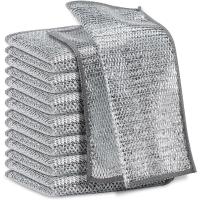 China KILINE Multipurpose Wire Dishwashing Rag Non-Scratch Wire Scrubbers Dishcloth Kitchen Towel Cleaning Cloths for sale