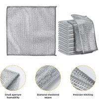China KILINE One Layer Silver Wire Cloth 20*20cm Kitchen Dishwashing and Cleaning Towel for sale