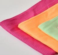China KILINE Cleaning Cloths Waffle Tea 350GSM Microfiber Kitchen Towel for sale