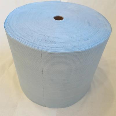 China Industrial Nonwoven Wipes Blue Roll 80-89gsm Super Absorbent for sale