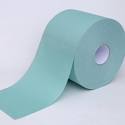 China Large Green Horseshoe Pattern Wiping Cloth for Machinery Oil Absorbing and Rail Transit Cleaning for sale