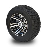 China 10 Inch Golf Cart Wheel And 205/50-10 DOT Street Tire Combo -25 Offset 4x4 Bolt (101.6mm) for sale