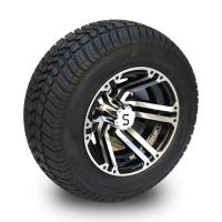 China 10 Inch Golf Cart Wheel And 205/50-10 DOT Street Tire Combo -25 Offset 4x4 Bolt (101.6mm) for sale